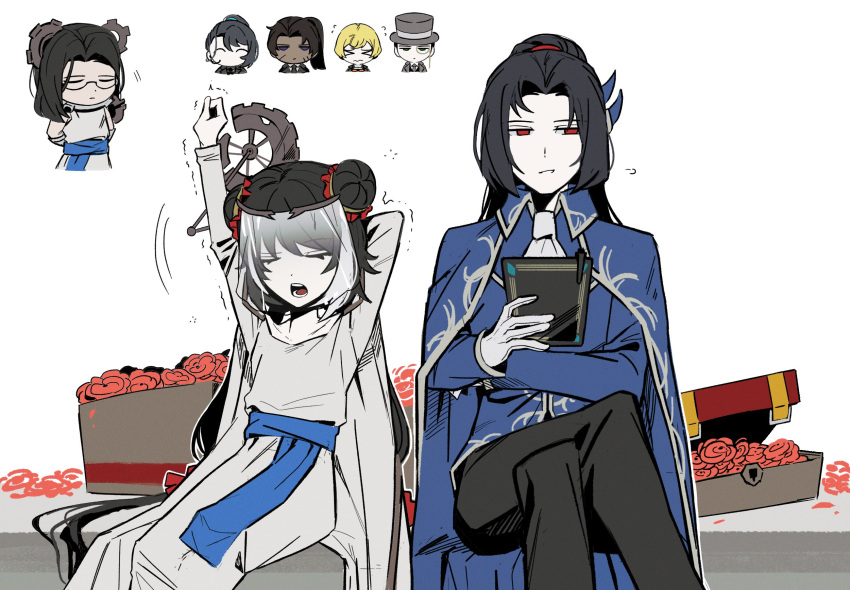 Safebooru - 1girl 6+boys argalia (project moon) argalia (project moon ...