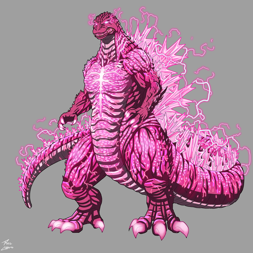 Safebooru - alternate color bioluminescence burning godzilla claws ...