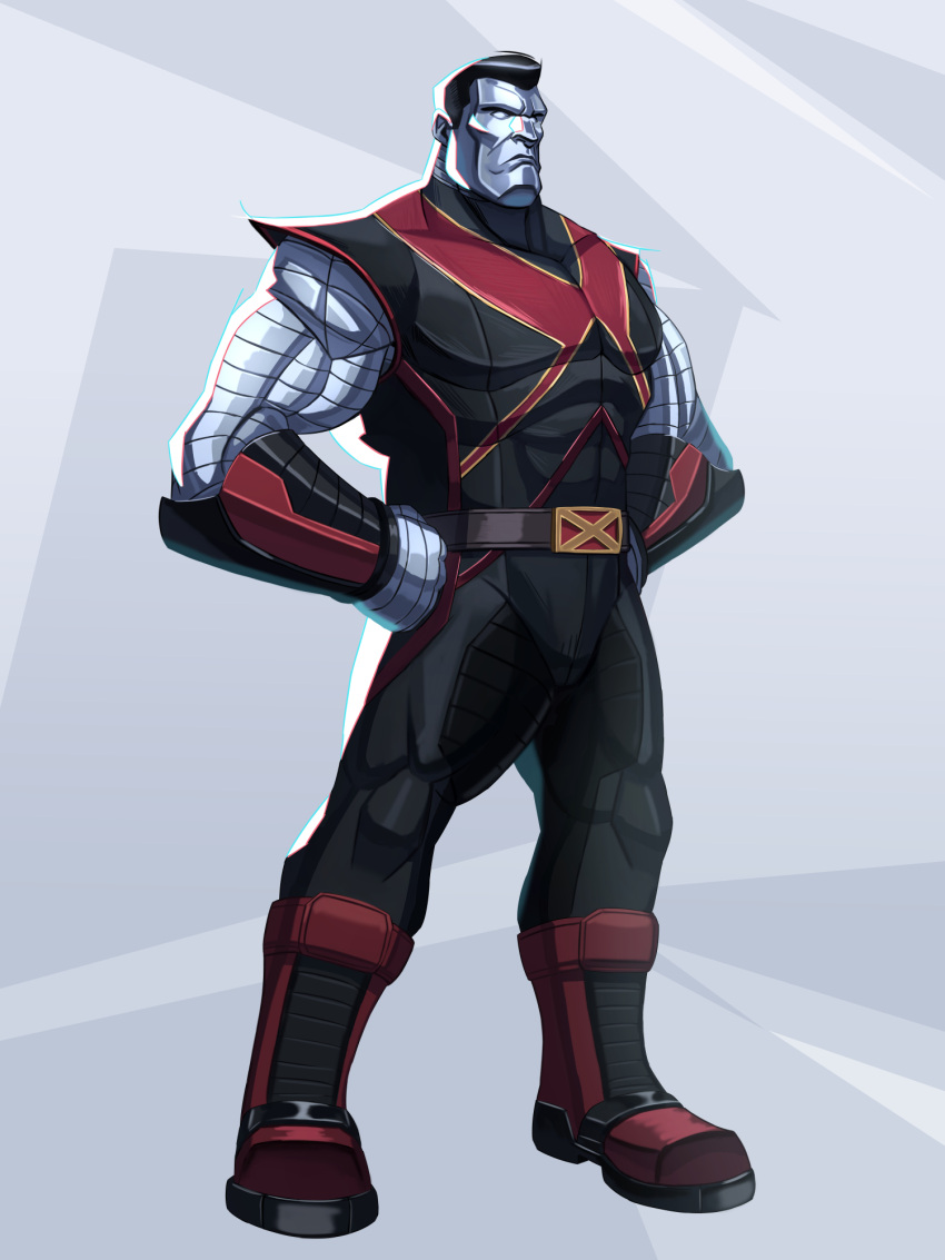 Safebooru - 1boy black bodysuit black hair bodysuit bracer colossus (x ...