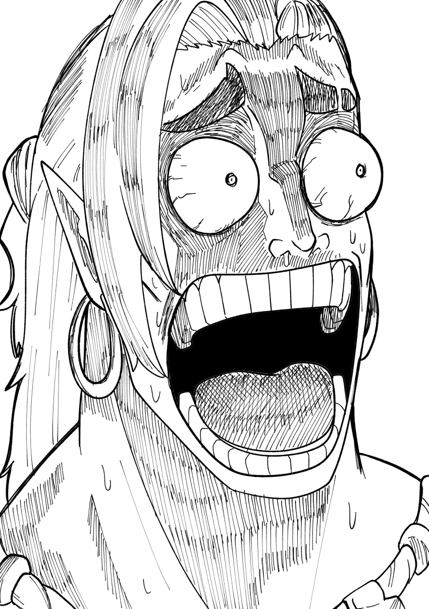 Safebooru - 1boy absurdres antenna hair earrings enel enel face (meme ...