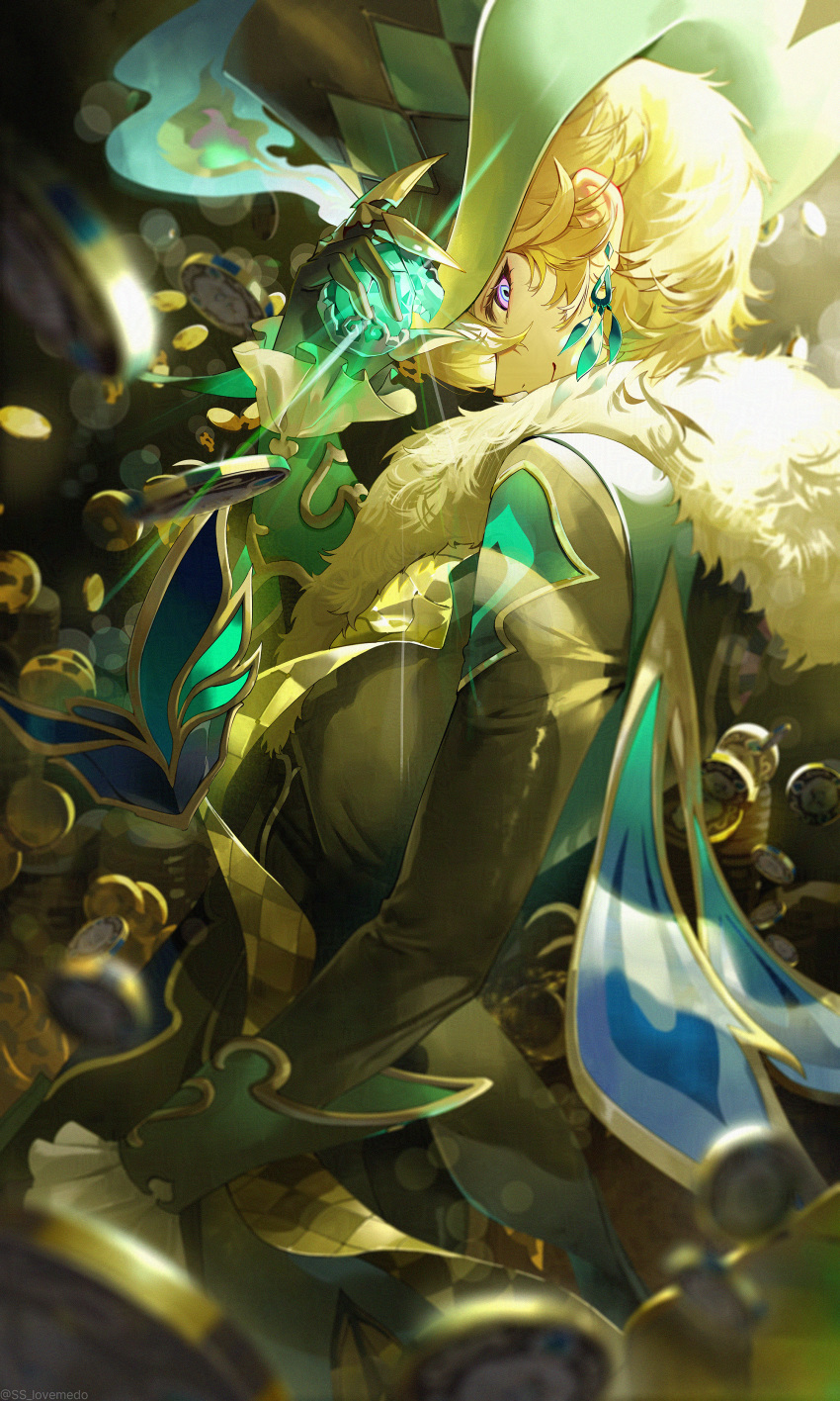 Safebooru - 1boy absurdres aventurine (boss) (honkai: star rail ...