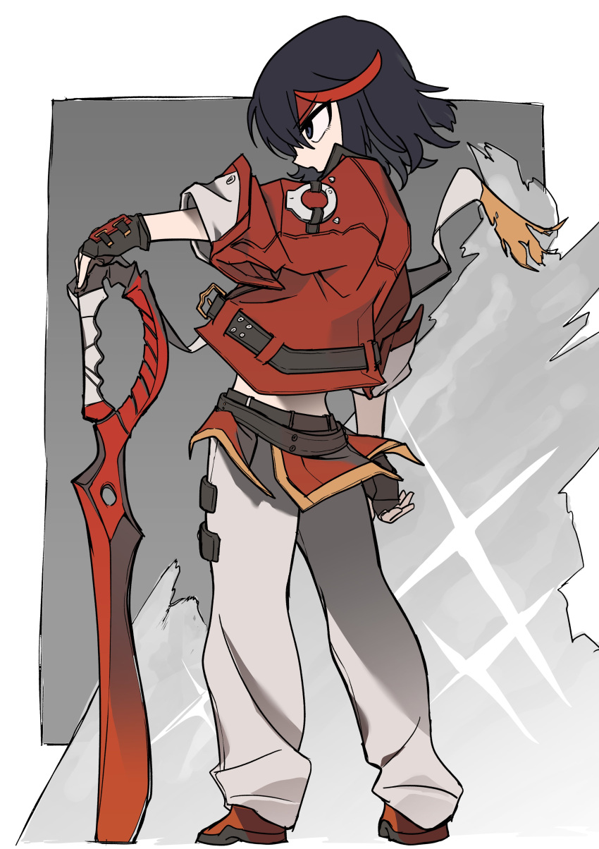 Safebooru - absurdres adapted weapon alternate costume baggy pants belt ...