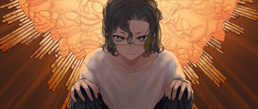 Safebooru - 1boy brown hair closed mouth collarbone commentary request ...