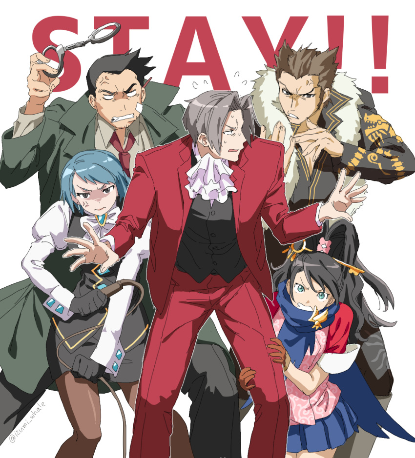 Safebooru - 2girls 3boys ace attorney ace attorney investigations anger ...