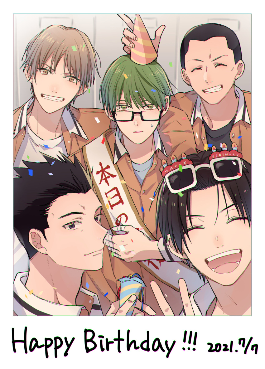 Safebooru - 2021 5boys ^ ^ absurdres arm up bandaged fingers bandages ...