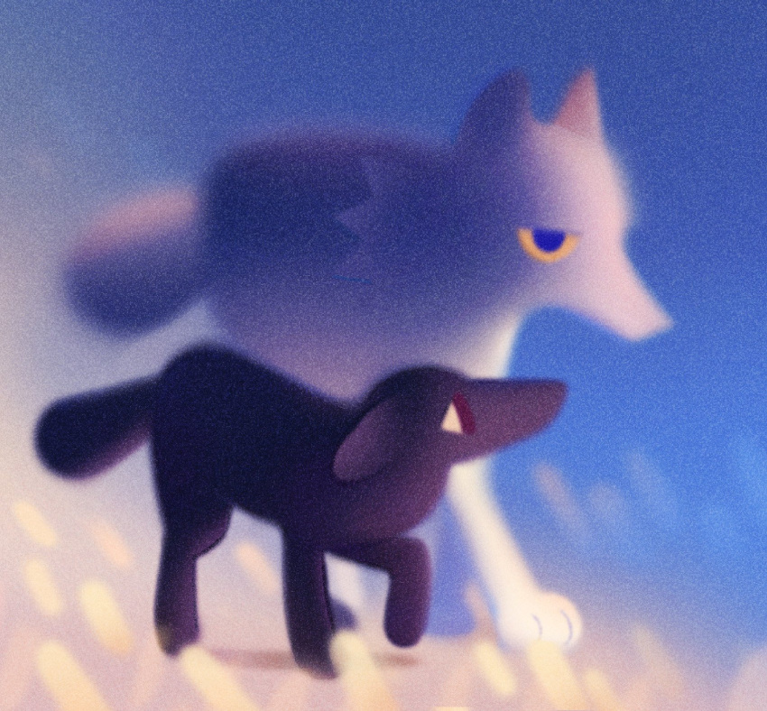 Safebooru - animal focus black fur blue eyes colored sclera dog highres ...