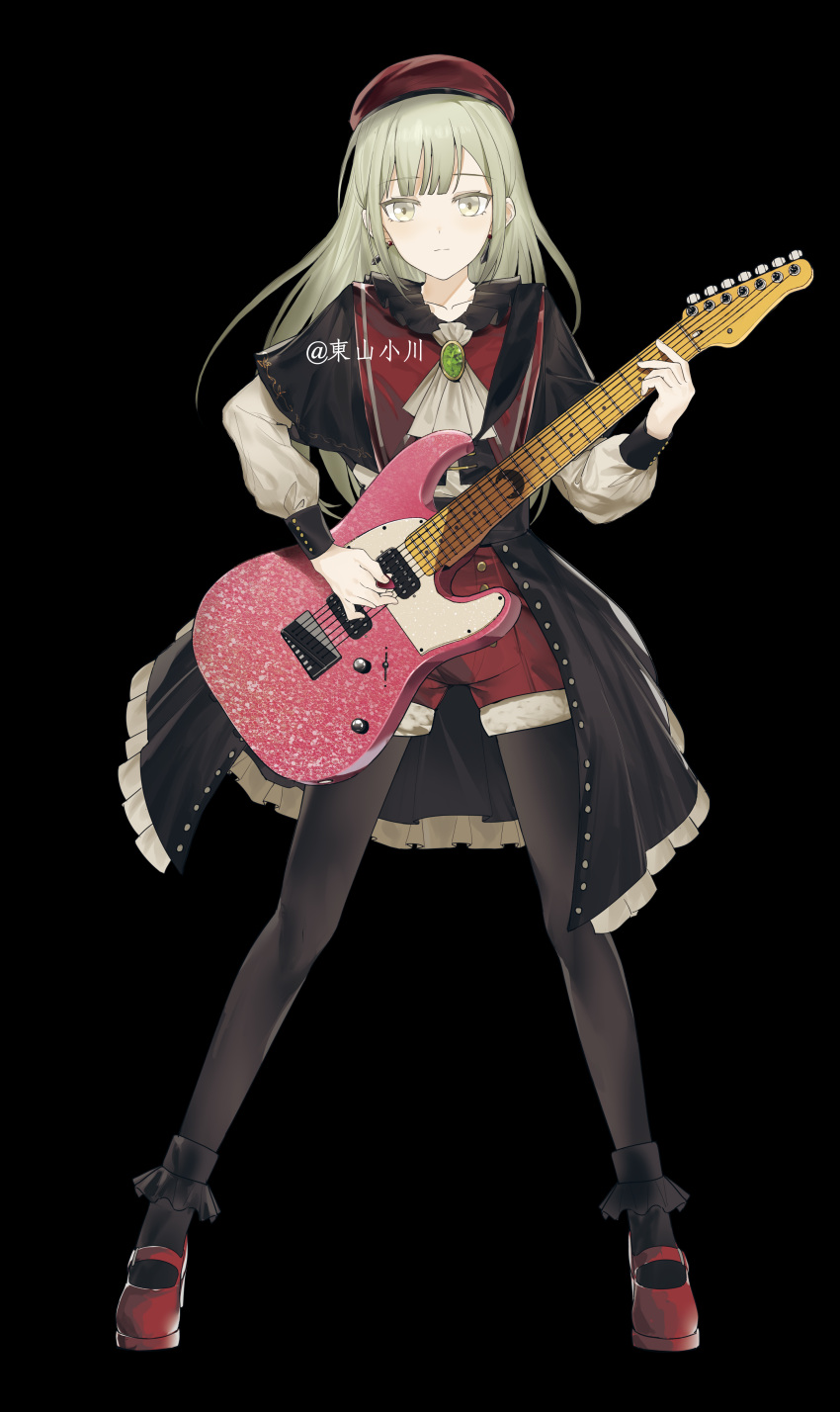 Safebooru - 1girl 7-string guitar absurdres anli (jwcpp4sum0mgk5r) artist collaboration ascot ...