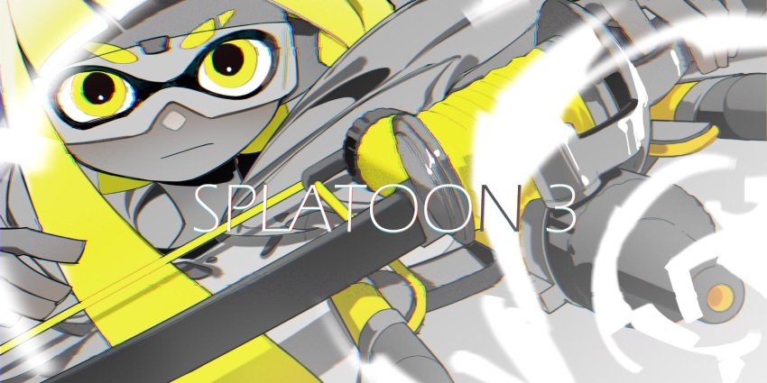 Safebooru - 1girl agent 3 (splatoon 3) blonde hair bow (weapon) braid ...