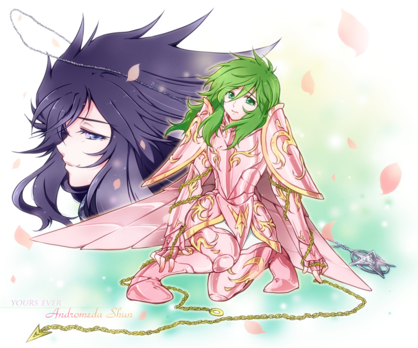 Safebooru - 2boys andromeda shun armor armored boots armored dress ...