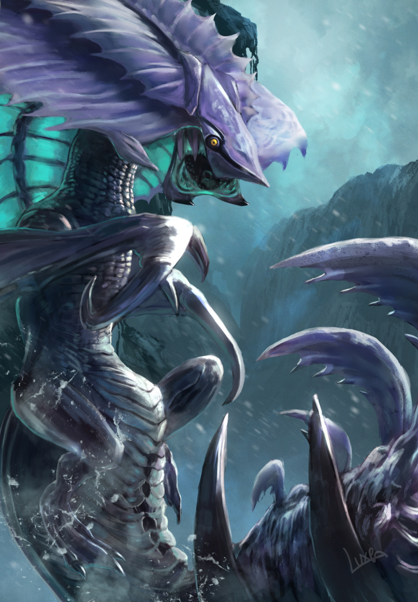 Safebooru - allmother narwha bearluxe bifurcated jaw claws dragon fins ...