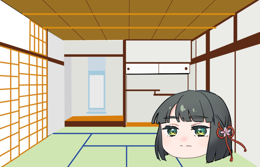Safebooru - 1girl become 444 black hair blunt bangs blunt ends bob cut closed mouth commentary ...