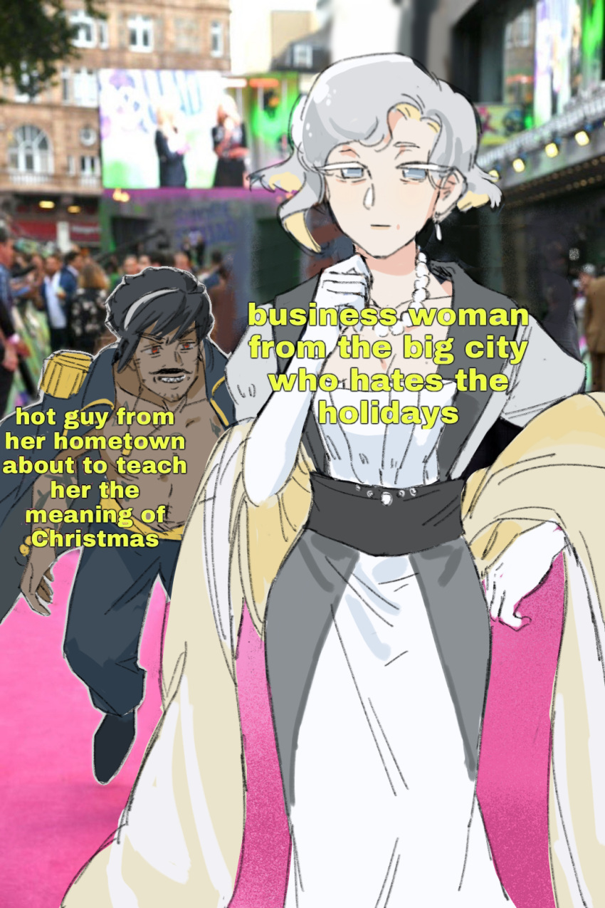 Safebooru - 1boy 1girl black coat black hair captain caviar cookie closed mouth coat coat on ...