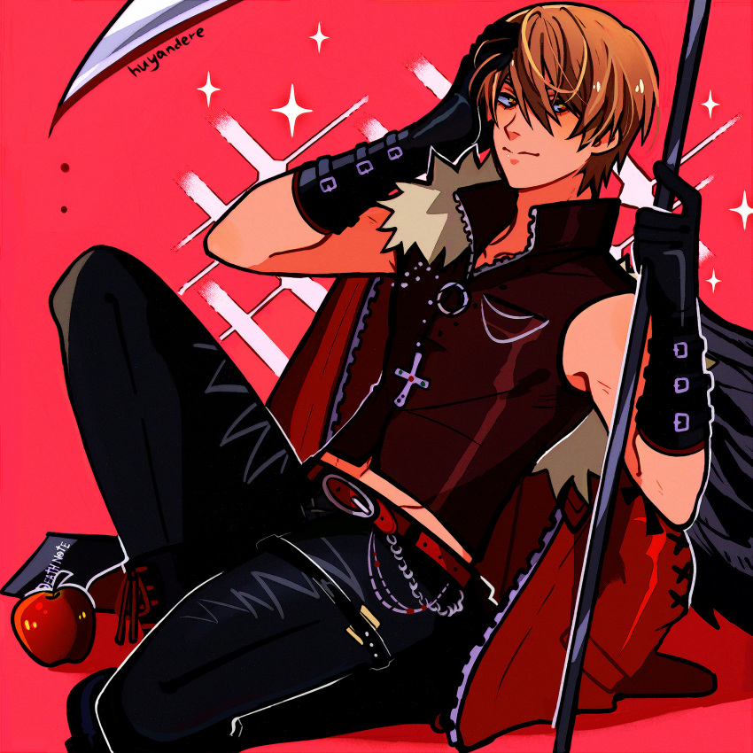 Safebooru - 1boy absurdres apple belt chain cosplay death note death ...
