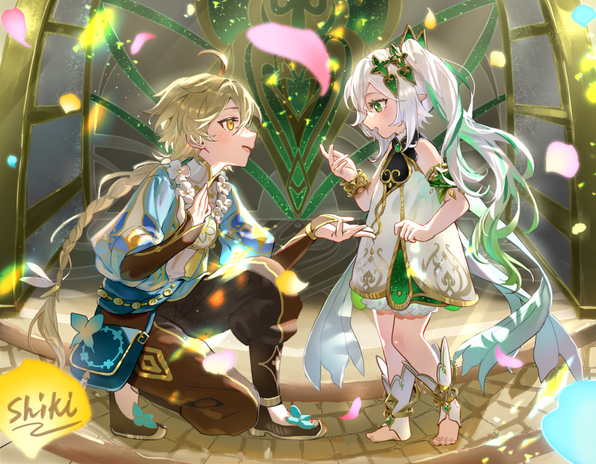 Safebooru - 1boy 1girl absurdres aether (genshin impact) aether (knight of flowers) (genshin ...