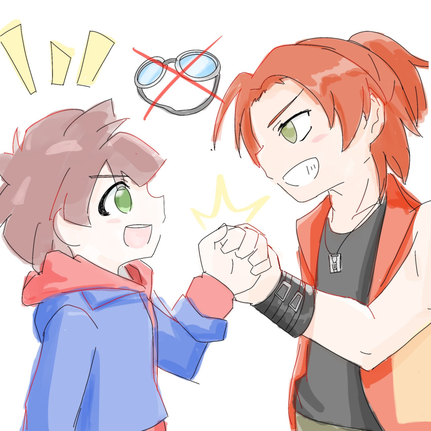 Safebooru - 2boys amanokawa hiro belt blush brown hair cottoncollie ...