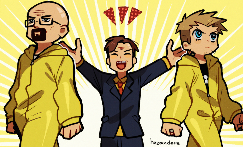 Safebooru - 3boys bald blonde hair blue eyes breaking bad deformed ...
