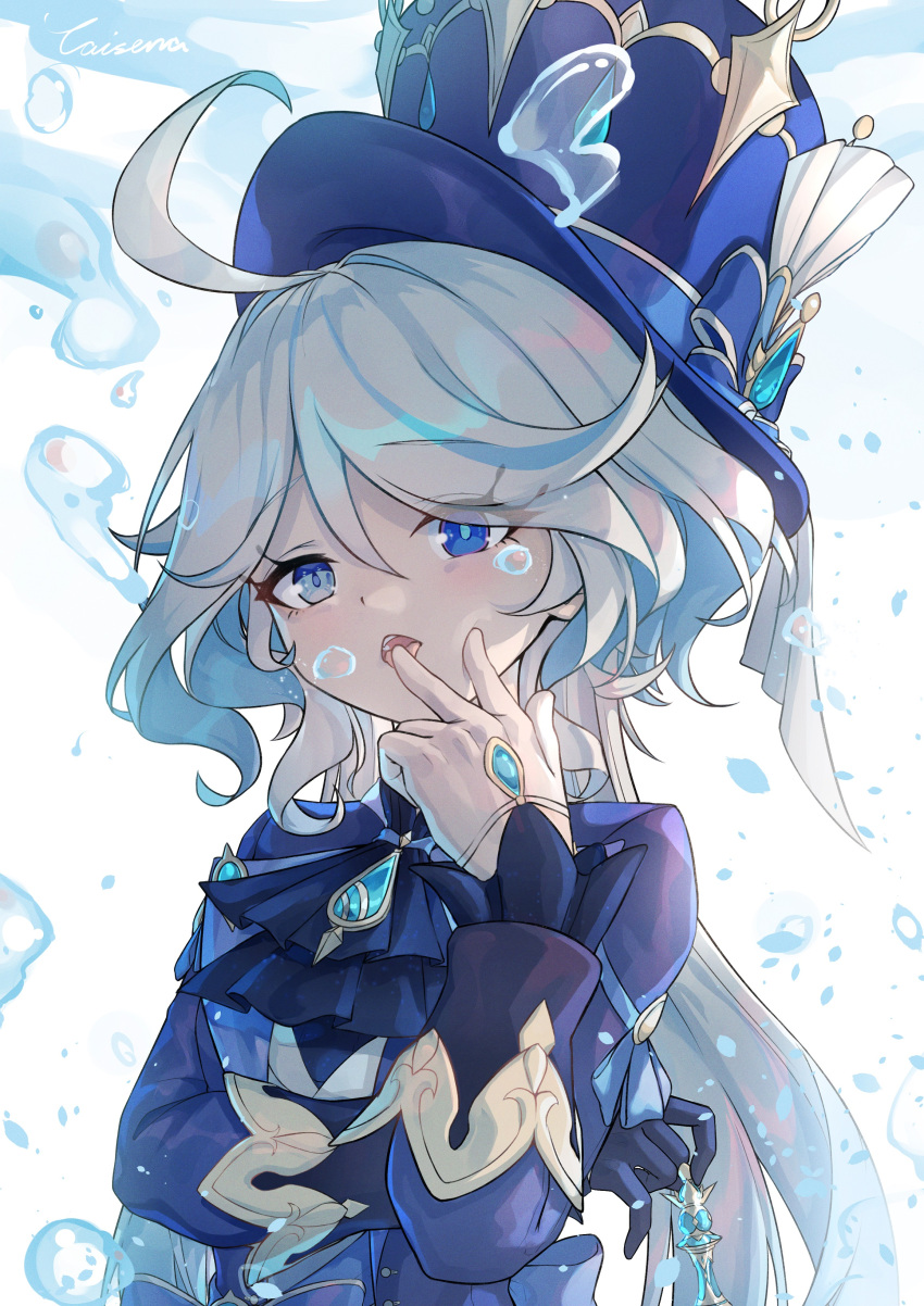 Safebooru - 1girl absurdres adorable ahoge artist name ascot asymmetrical gloves black gloves ...