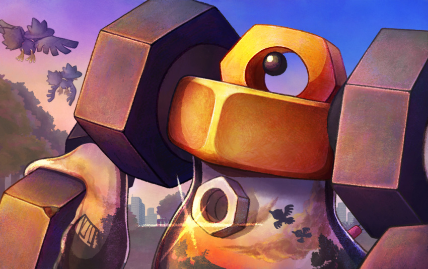 Safebooru - bird black eyes commentary request day devil uo looking up ...