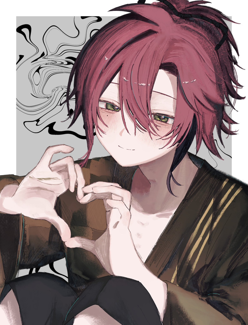 Safebooru - 1boy black hair black ribbon blush closed mouth commentary request genshin impact ...