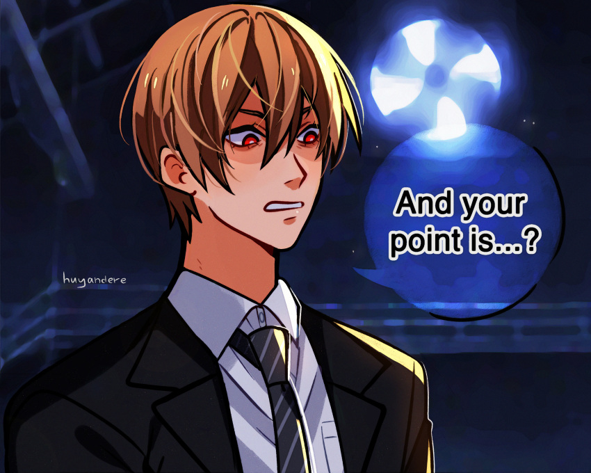 Safebooru - 1boy brown hair death note highres huyandere jacket necktie ...