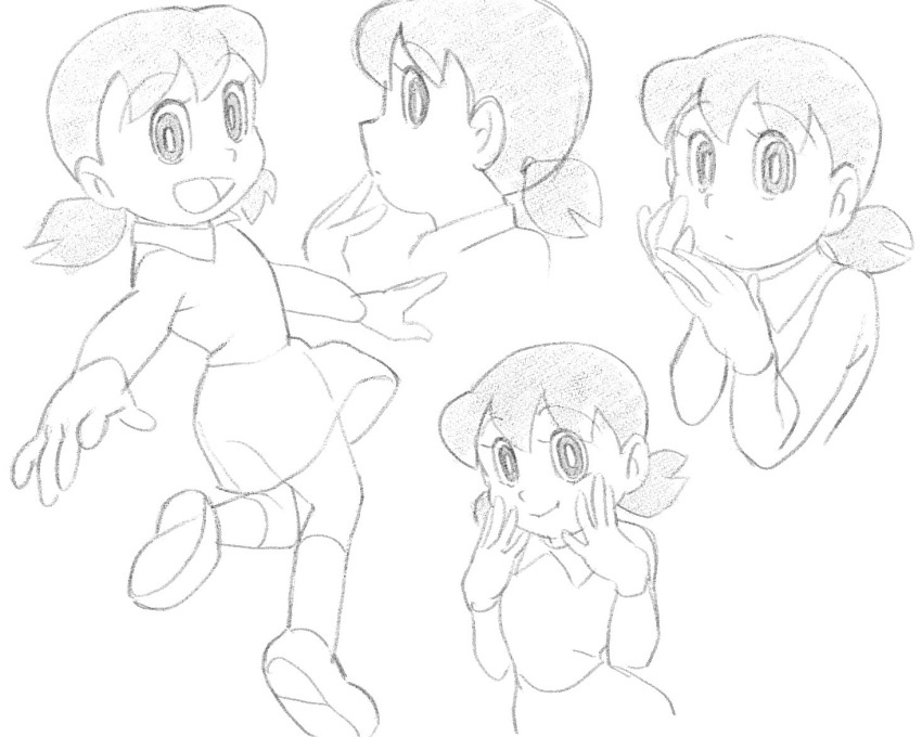 Safebooru - 1girl :d doraemon fujitanco looking at viewer low twintails ...