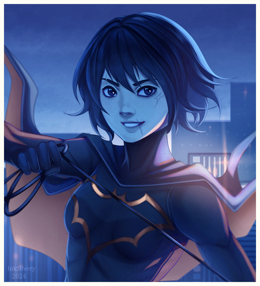 Safebooru - 1girl batgirl batman (series) black bodysuit black cape ...