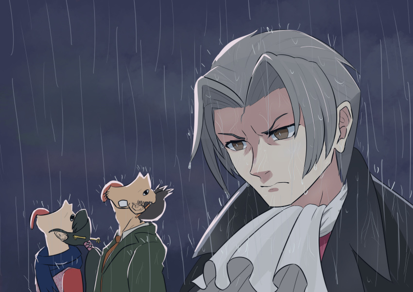 Safebooru - 1girl 2boys absurdres ace attorney ace attorney investigations ace attorney ...