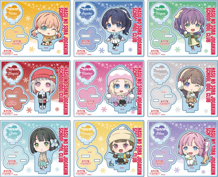 Safebooru - 6+girls :d :o ;o ;p acrylic stand (medium) anyoji hime anyoji hime (winter play ...