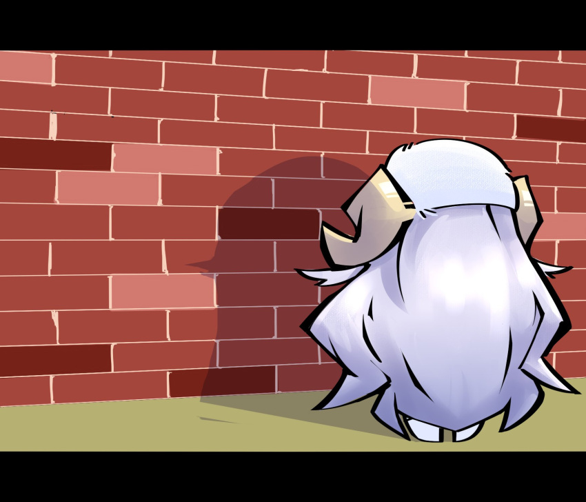 Safebooru - 1girl animal ears brick wall commentary english commentary ...
