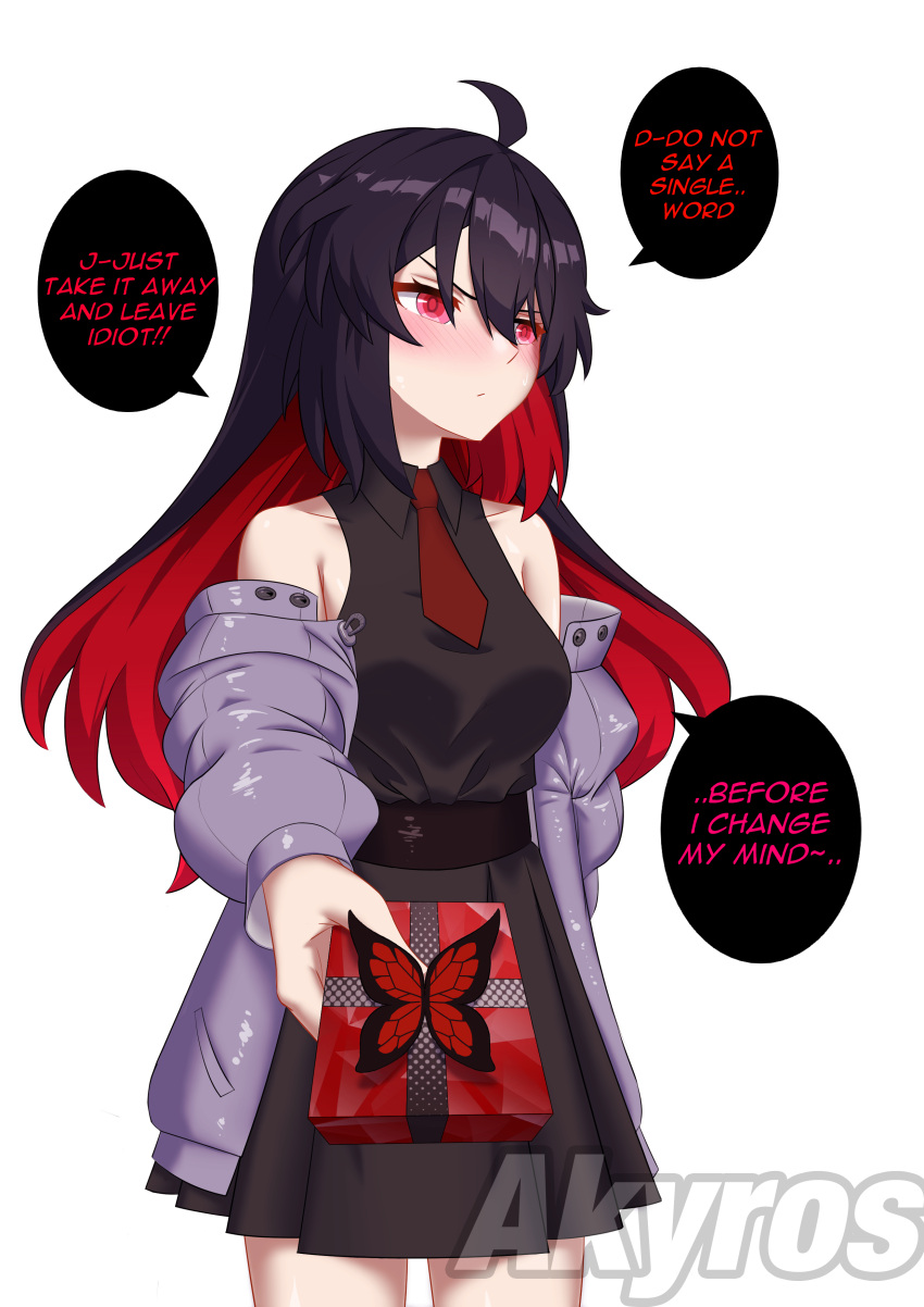 Safebooru - absurdres akyros bare shoulders black hair bug butterfly colored inner hair dress ...