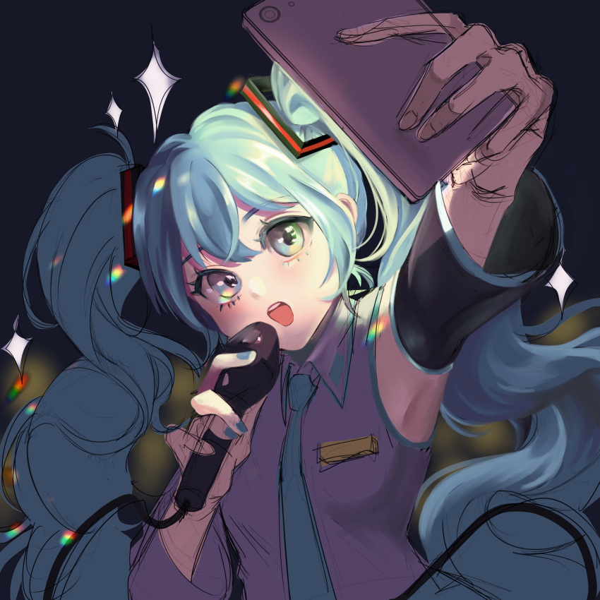 Safebooru - 1girl aqua eyes aqua hair blue eyes blue hair detached sleeves hair between eyes ...