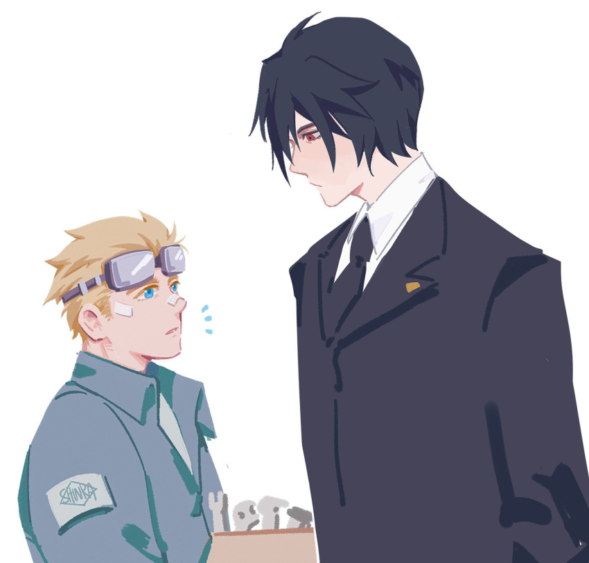 Safebooru - 2boys aged down bandaid bandaid on cheek bandaid on face bandaid on nose ...