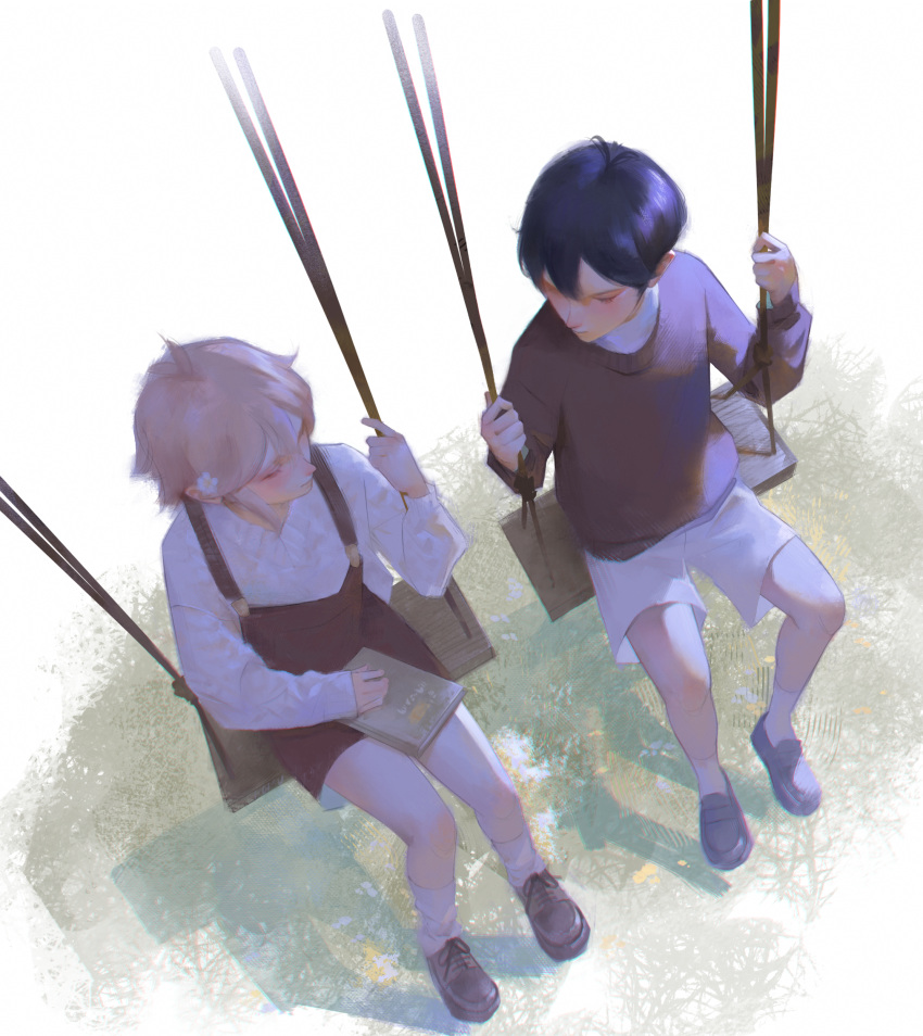 Safebooru - 2boys absurdres alternate costume basil (faraway) (omori) basil (omori) black ...