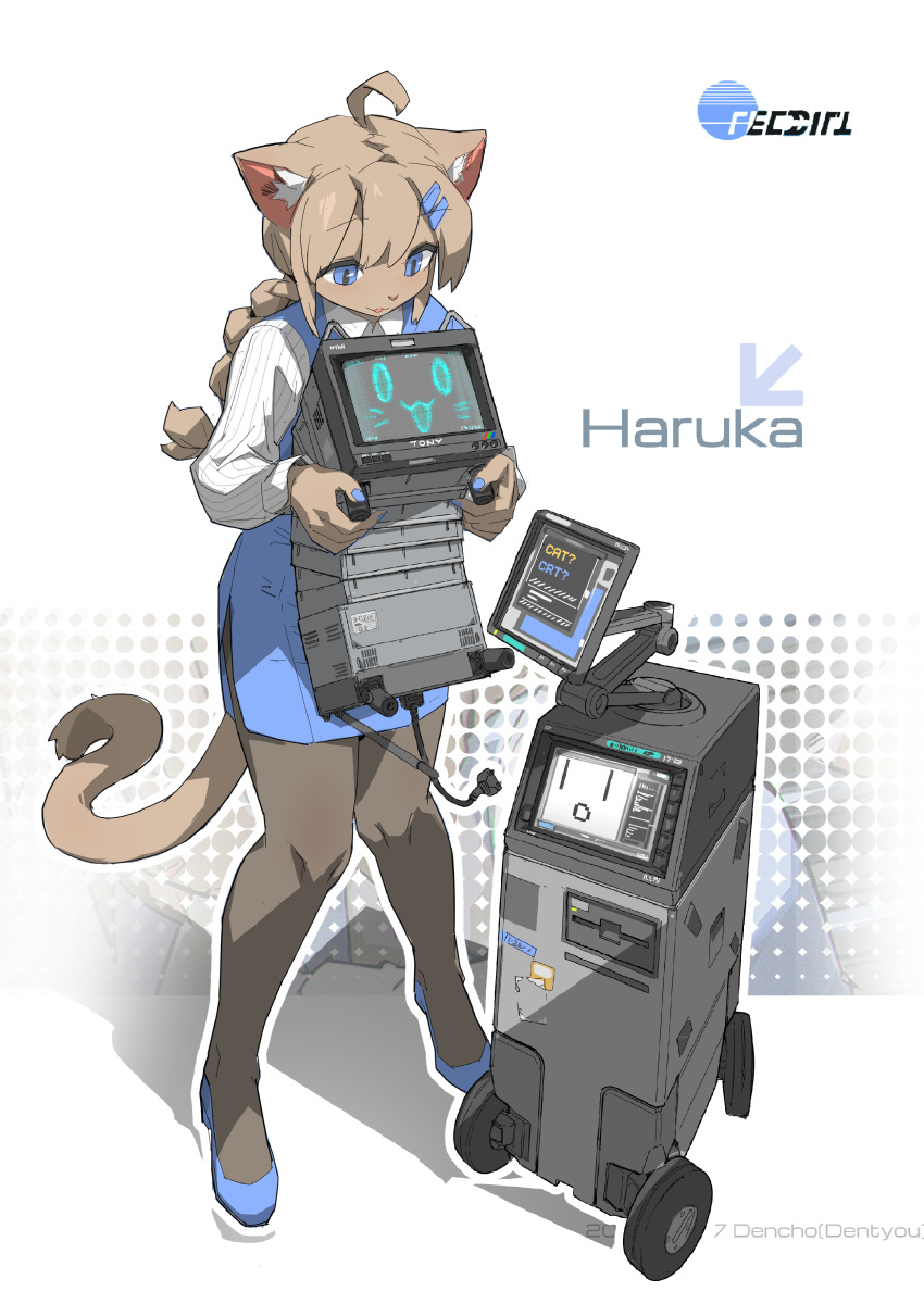 Safebooru - 1girl absurdres ahoge animal ear fluff animal ears artist name blue eyes blue nails ...