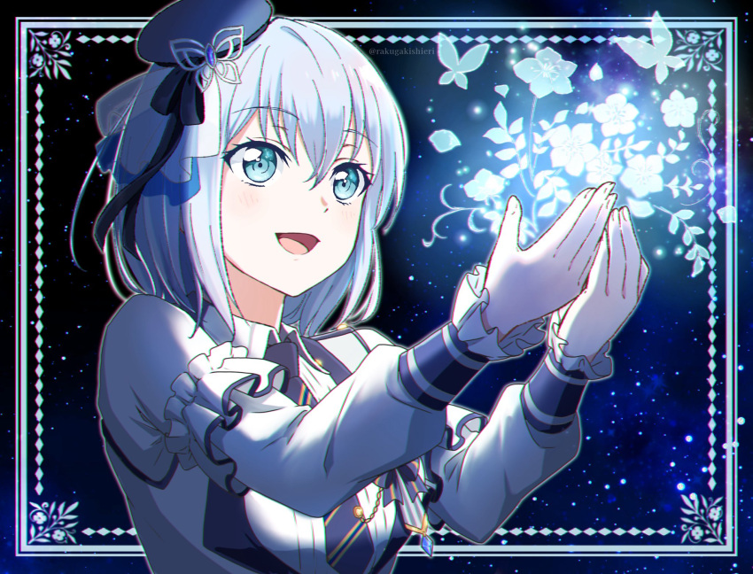 Safebooru - 1girl bang dream! blue eyes blue necktie blush bug ...