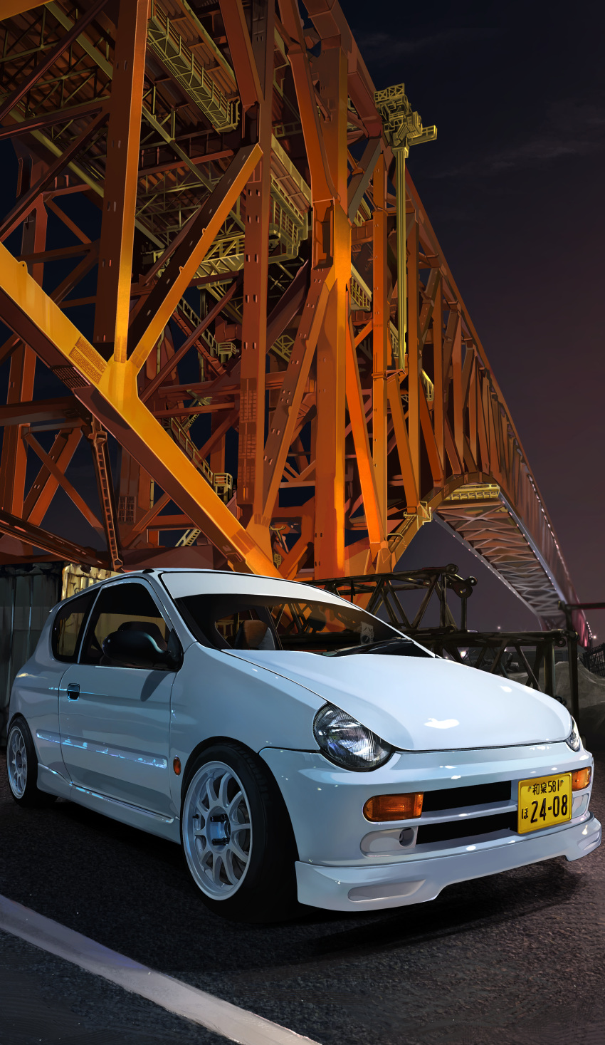 Safebooru - absurdres bridge car commission highres honda honda today ...