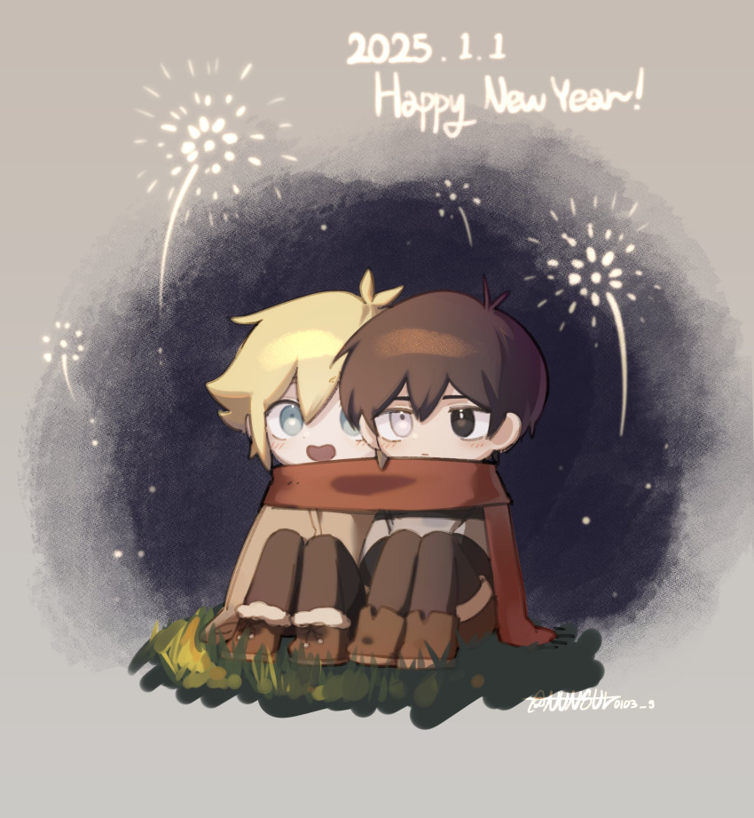 Safebooru - 2boys absurdres alternate costume antenna hair basil (faraway) (omori) basil (omori ...