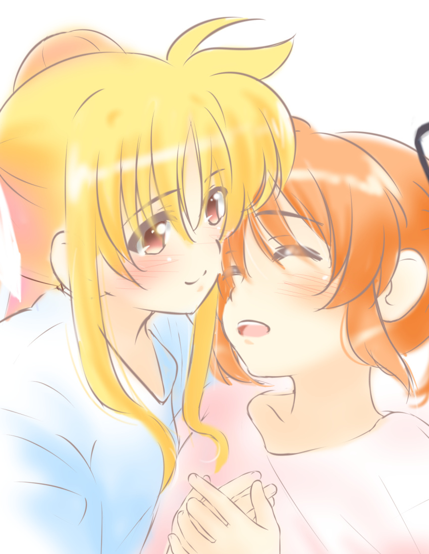 Safebooru Blonde Hair Blush Closed Eyes Collarbone Fate Testarossa 5240