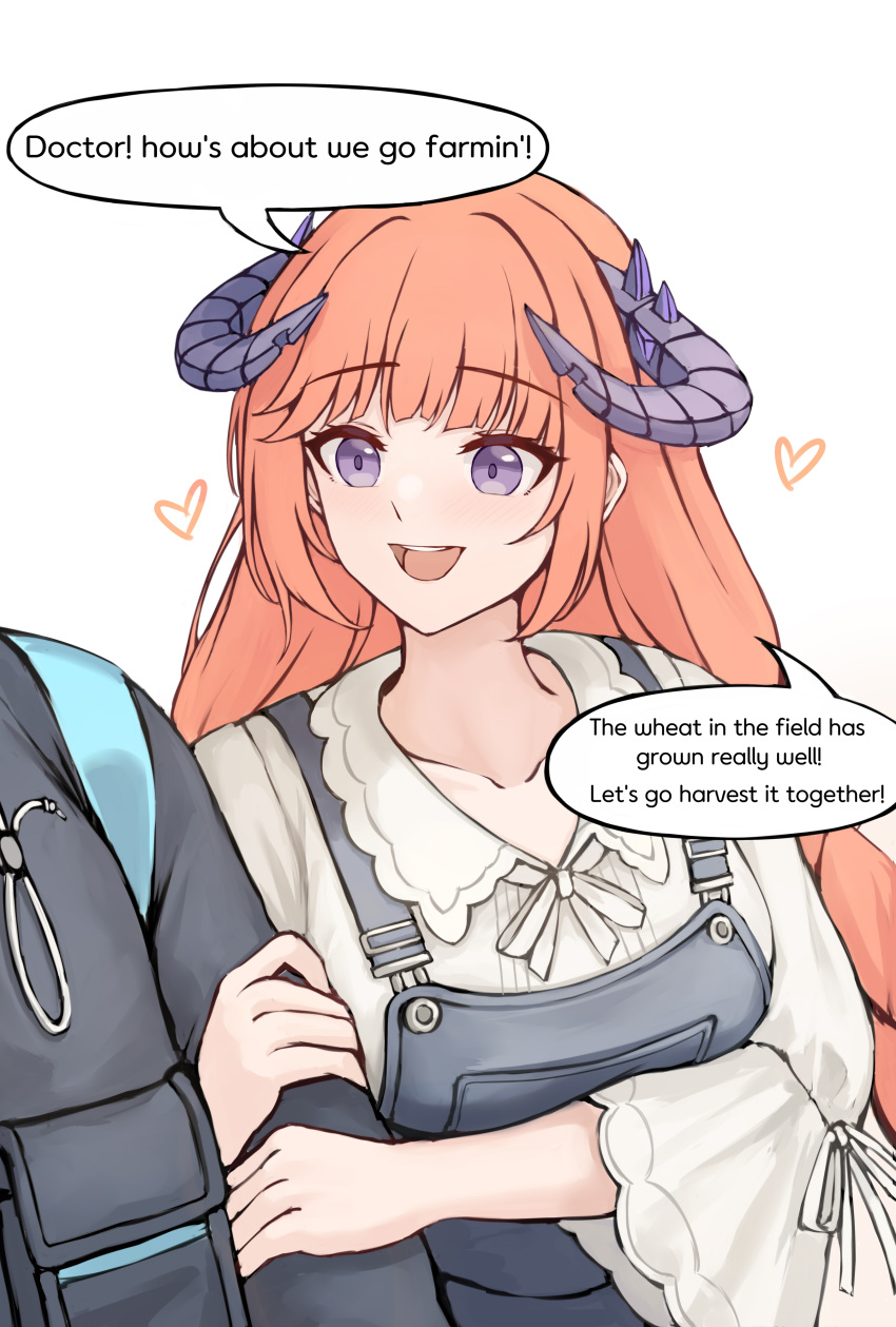 Safebooru - 1girl 1other :d absurdres arknights bagpipe (arknights) bagpipe (echo of bagpipes ...