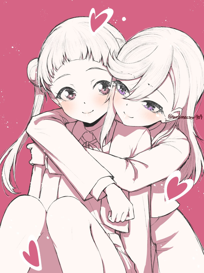 Safebooru - 2girls arashi chisato arched bangs blush closed mouth collared shirt commentary ...