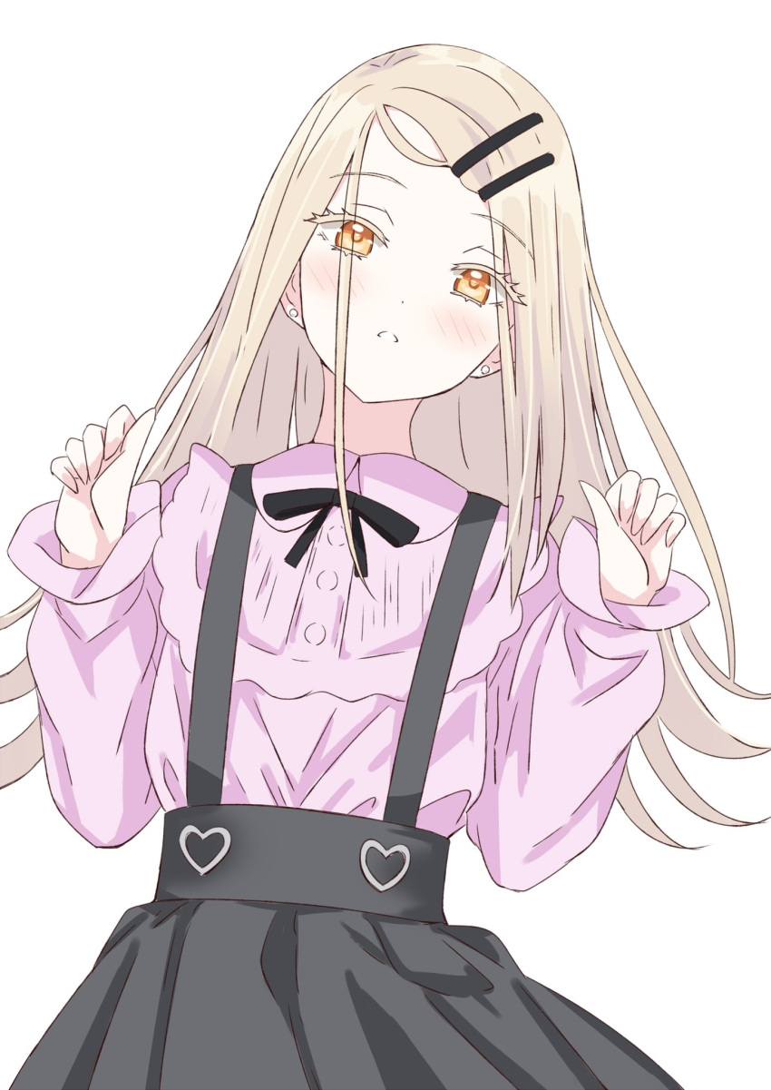 Safebooru - 1girl black skirt blonde hair blush commentary request gakuen idolmaster hair ...