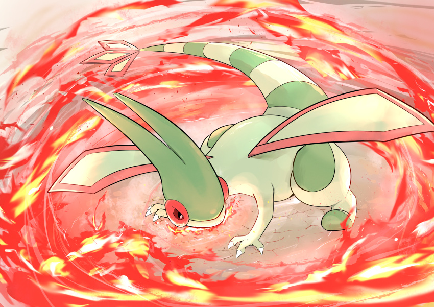 Safebooru - absurdres claws commentary request crack cracked floor fire ...