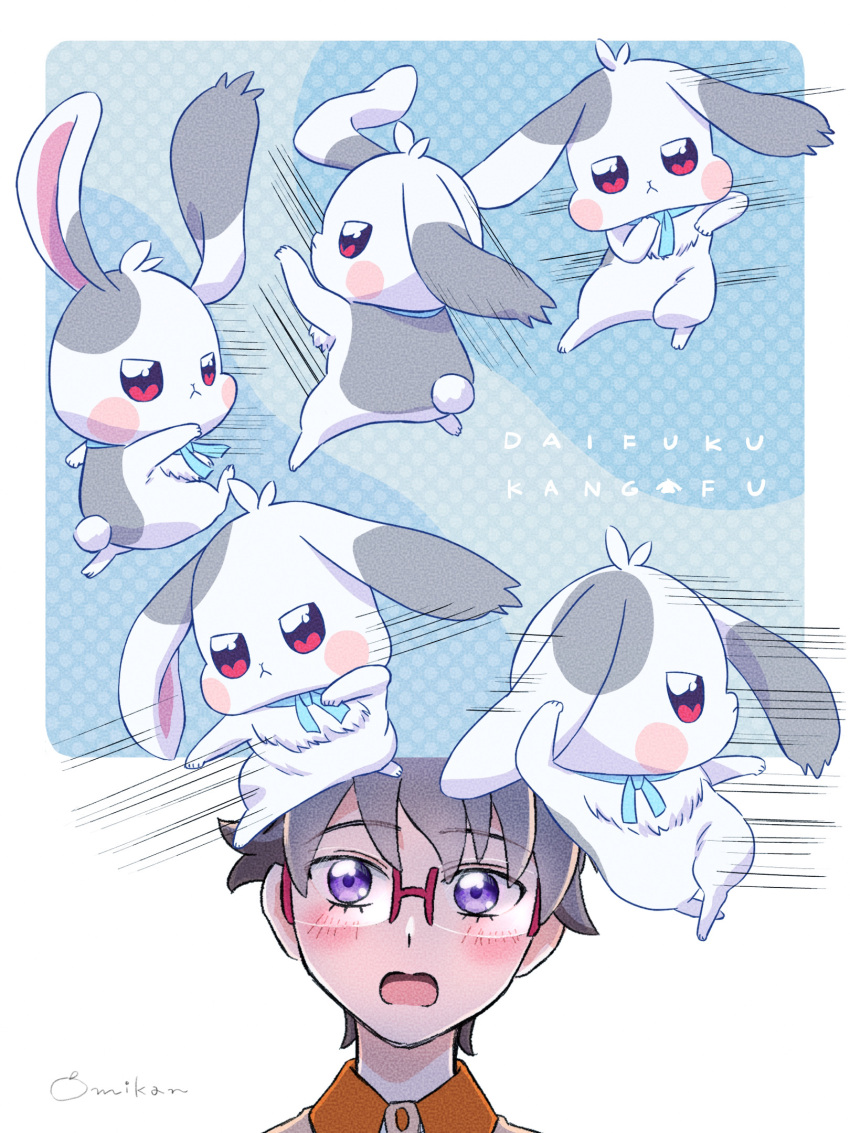 Safebooru - 2boys artist name blue neckerchief blush blush stickers ...