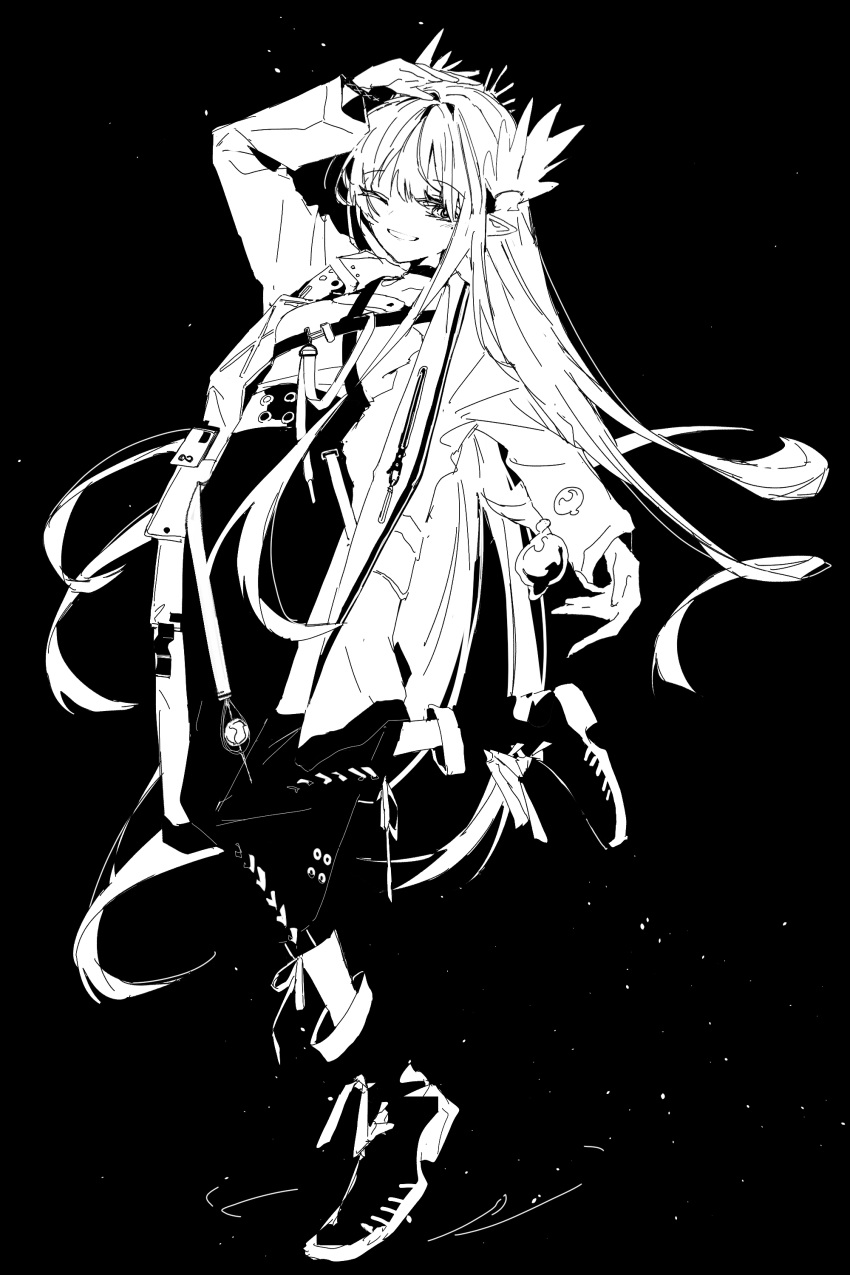 Safebooru 1girl Absurdres Arknights Black Background Blending Full 9364