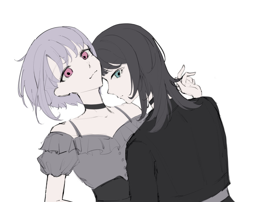 Safebooru - 2girls annicaya bang dream! bang dream! it's mygo!!!!! black choker black hair black ...