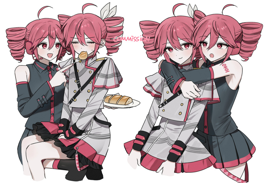 Safebooru - :d absurdres ahoge baguette bare shoulders belt black belt ...