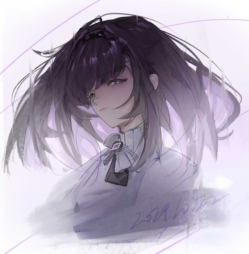 Safebooru - 1girl arknights bow bowtie brown hair dated diamond-shaped ...