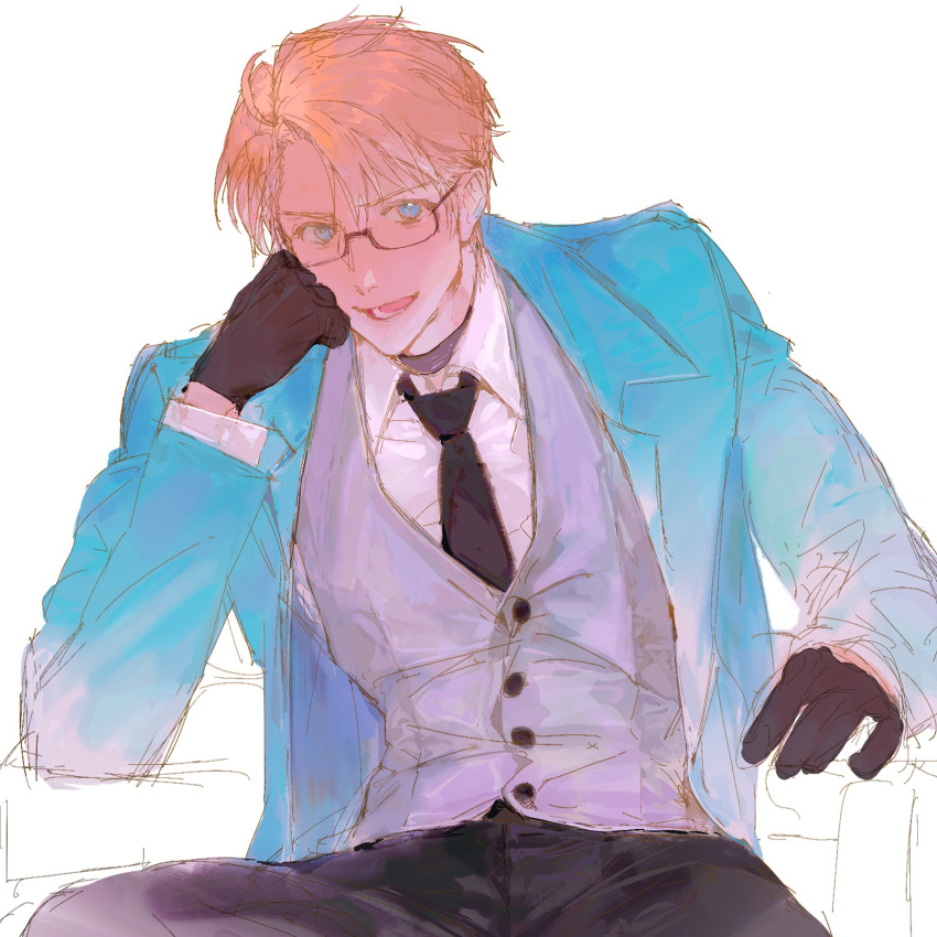 Safebooru - 1boy ahoge america (hetalia) ariikioba axis powers hetalia black-framed eyewear ...