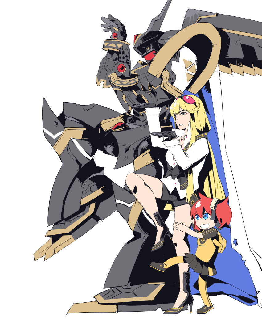 Safebooru - 2girls absurdres aiba ami alphamon armor black armor black ...