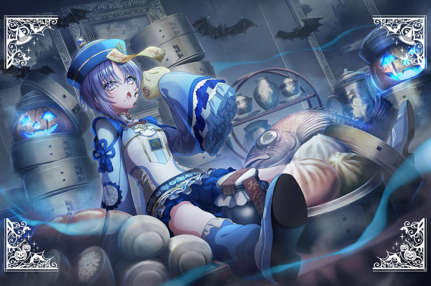 Safebooru - d4dj dress purple hair short hair sophia (d4dj) violet eyes | 5601244